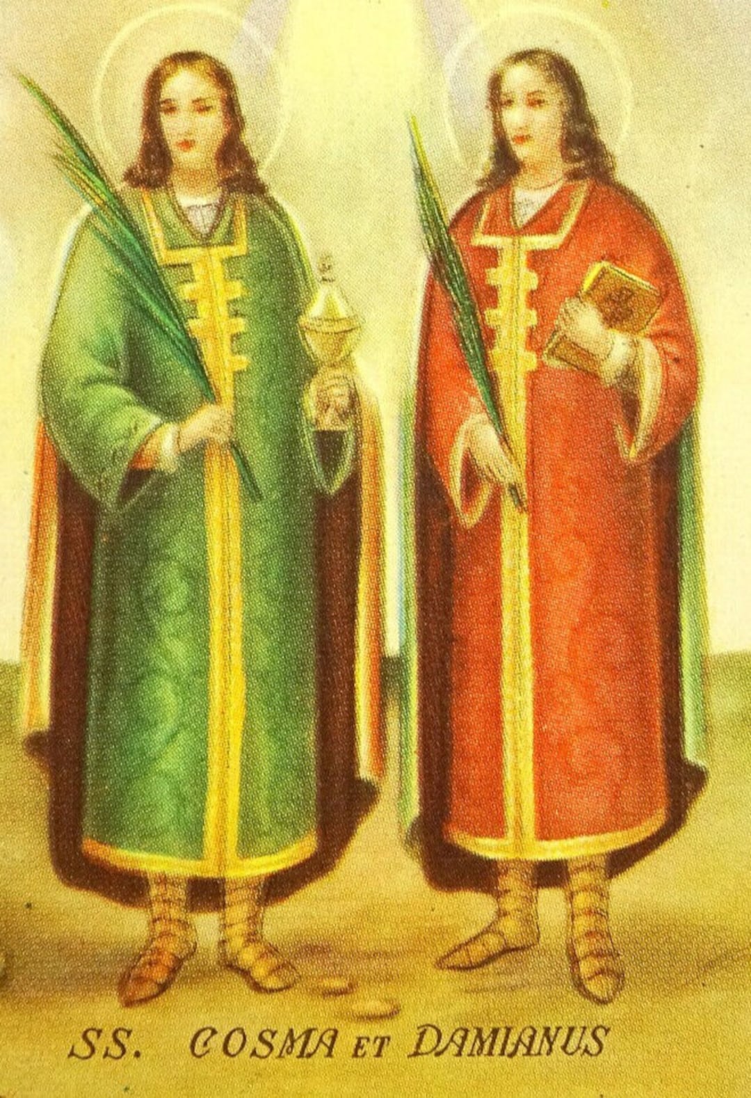 Saint Cosmas and Damian St Cosma Damanus Damien Vintage Holy Prayer Card - Etsy
