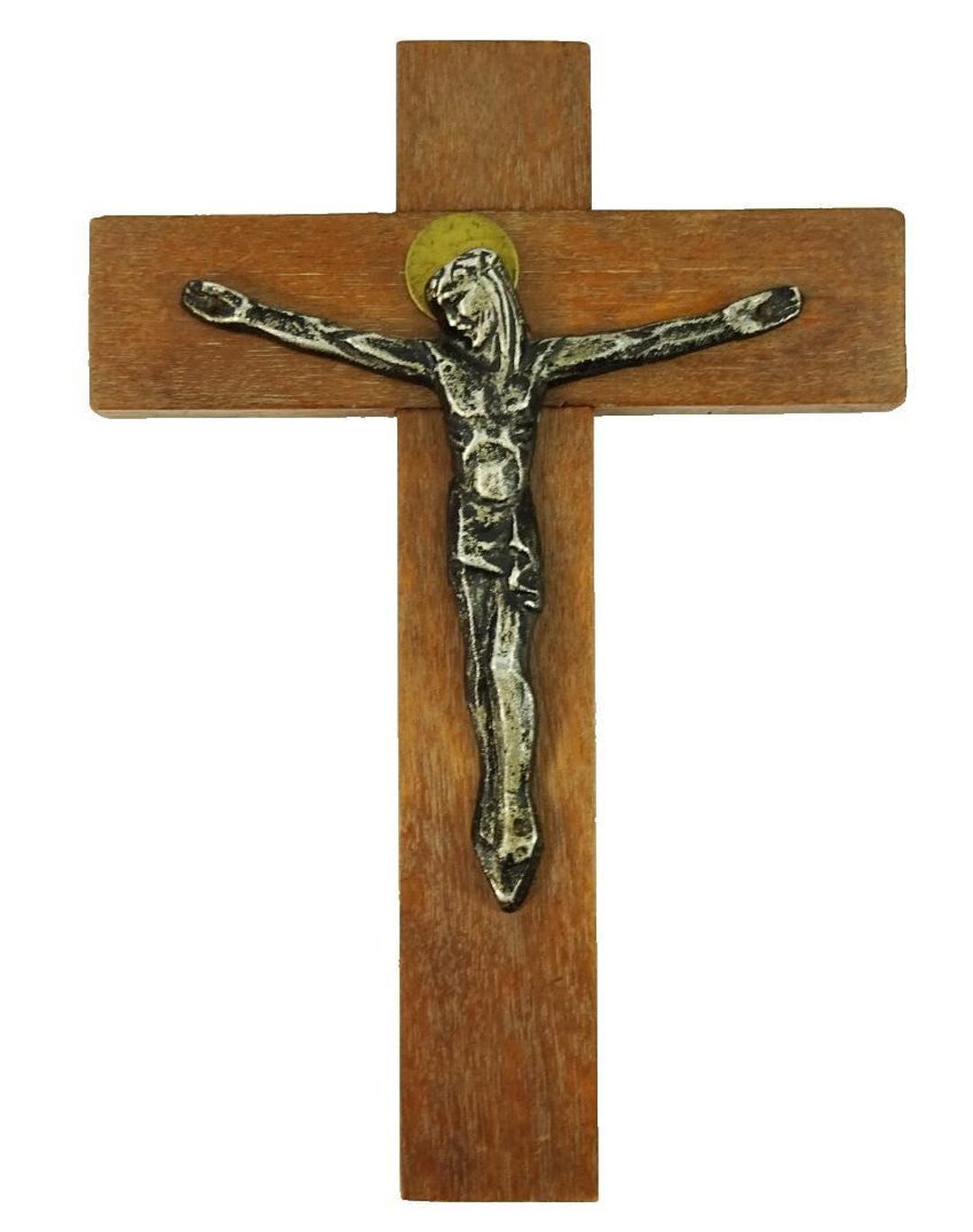 Vintage Wall Crucifix Wood Tao Cross Wooden Hanging Atelier H. Boyer ...