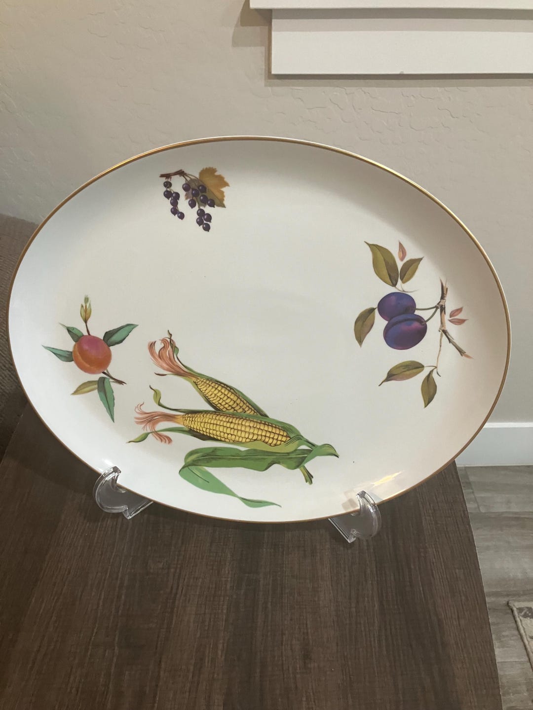 Royal Worcester Evesham Gold Pattern Oval Platter 15 X 13” - Etsy