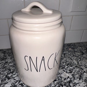Rae Dunn by Magenta SNACK Ceramic LL Large Canister 2019 Limited ...