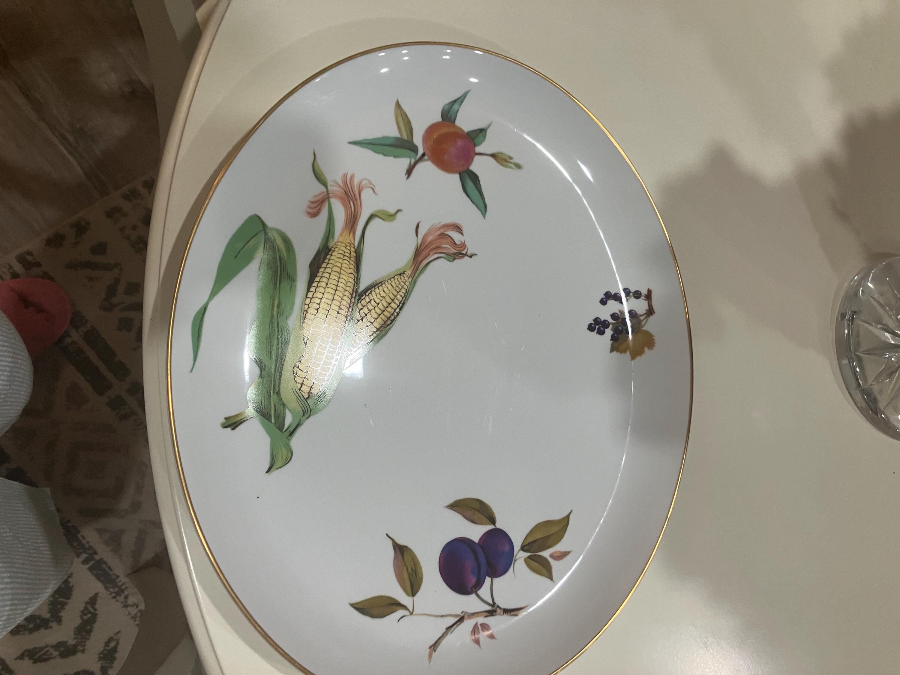 Royal Worcester Evesham Gold Pattern Oval Platter 15 X 13” - Etsy