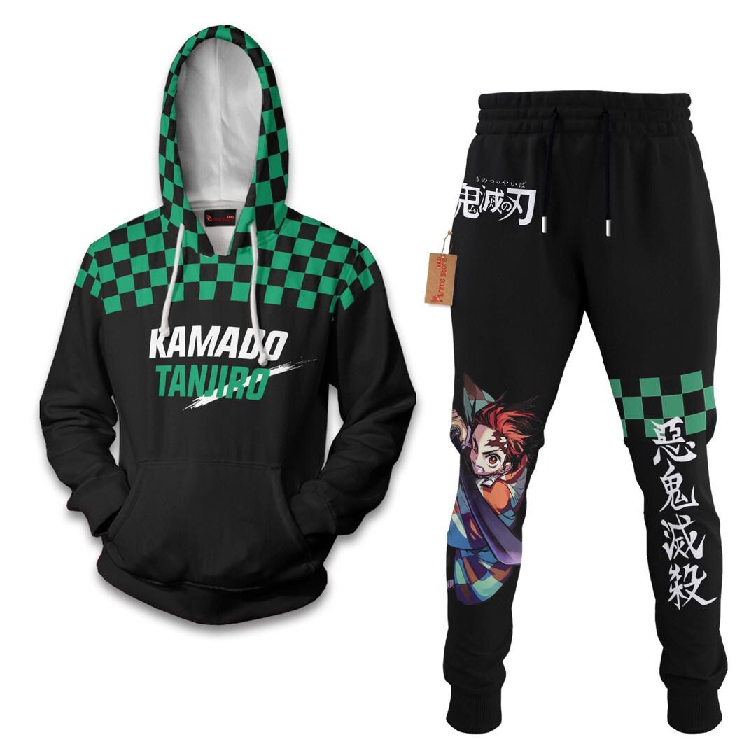 Kamado Tanjiro Hoodie and Jogger Set Anime Clothes - Etsy