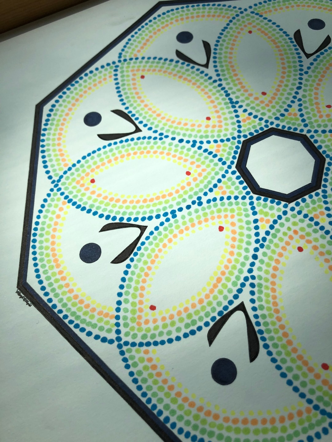 Pointillism Art, Rainbow Art, Mandala, Original Mandala, Geometric Art ...