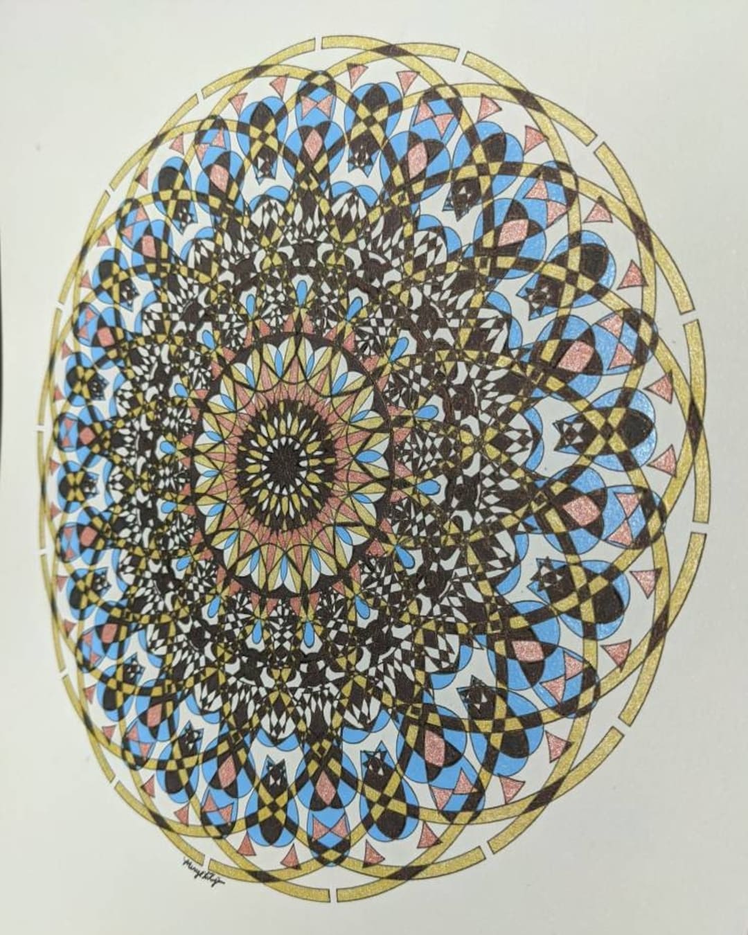 Original Mandala Art, Mandala, Geometric Mandala, 9 X 12 Wall Art ...