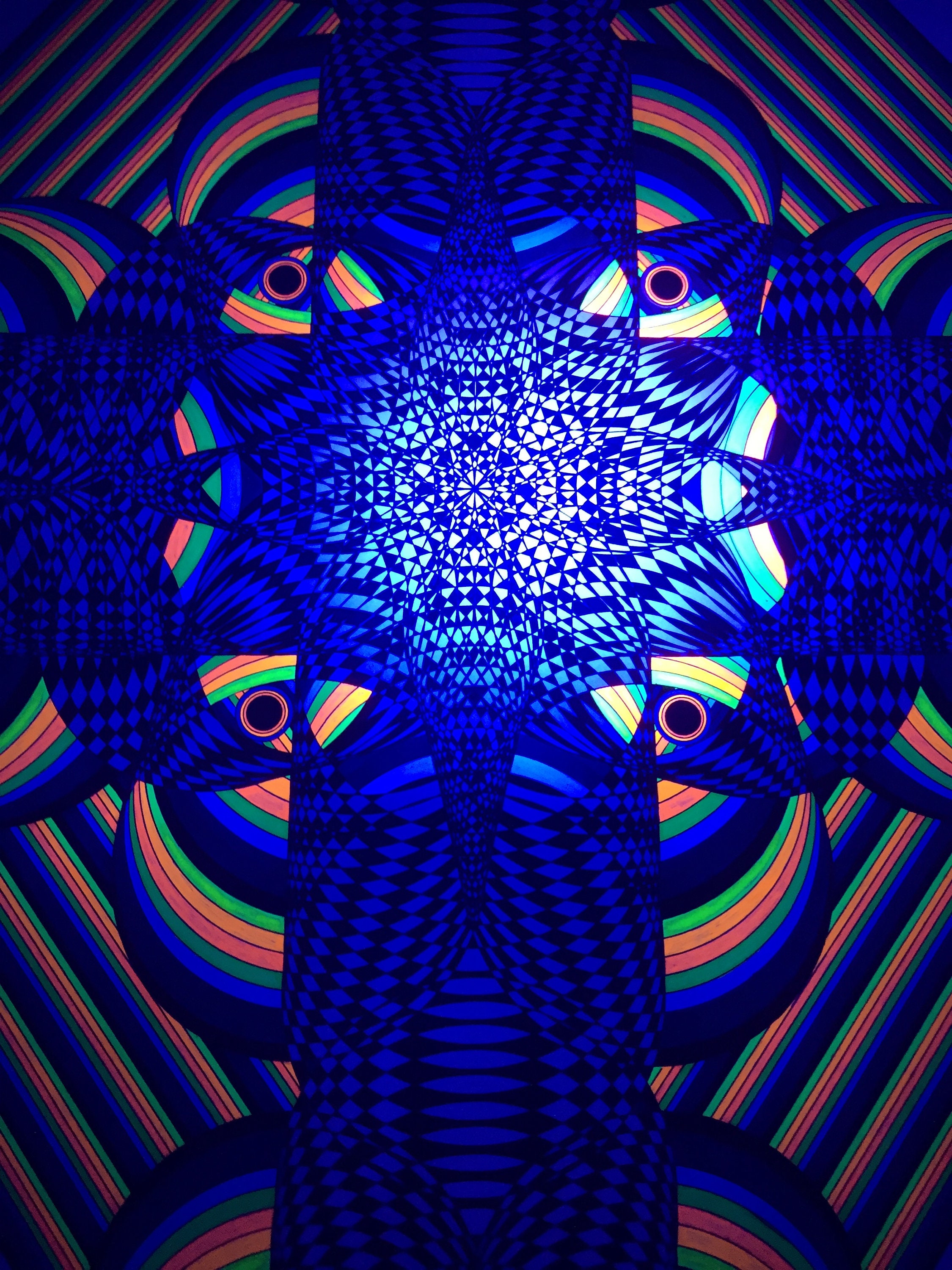 Psychedelic Art Op Art Eye Art Geometric Art Rainbow Art - Etsy