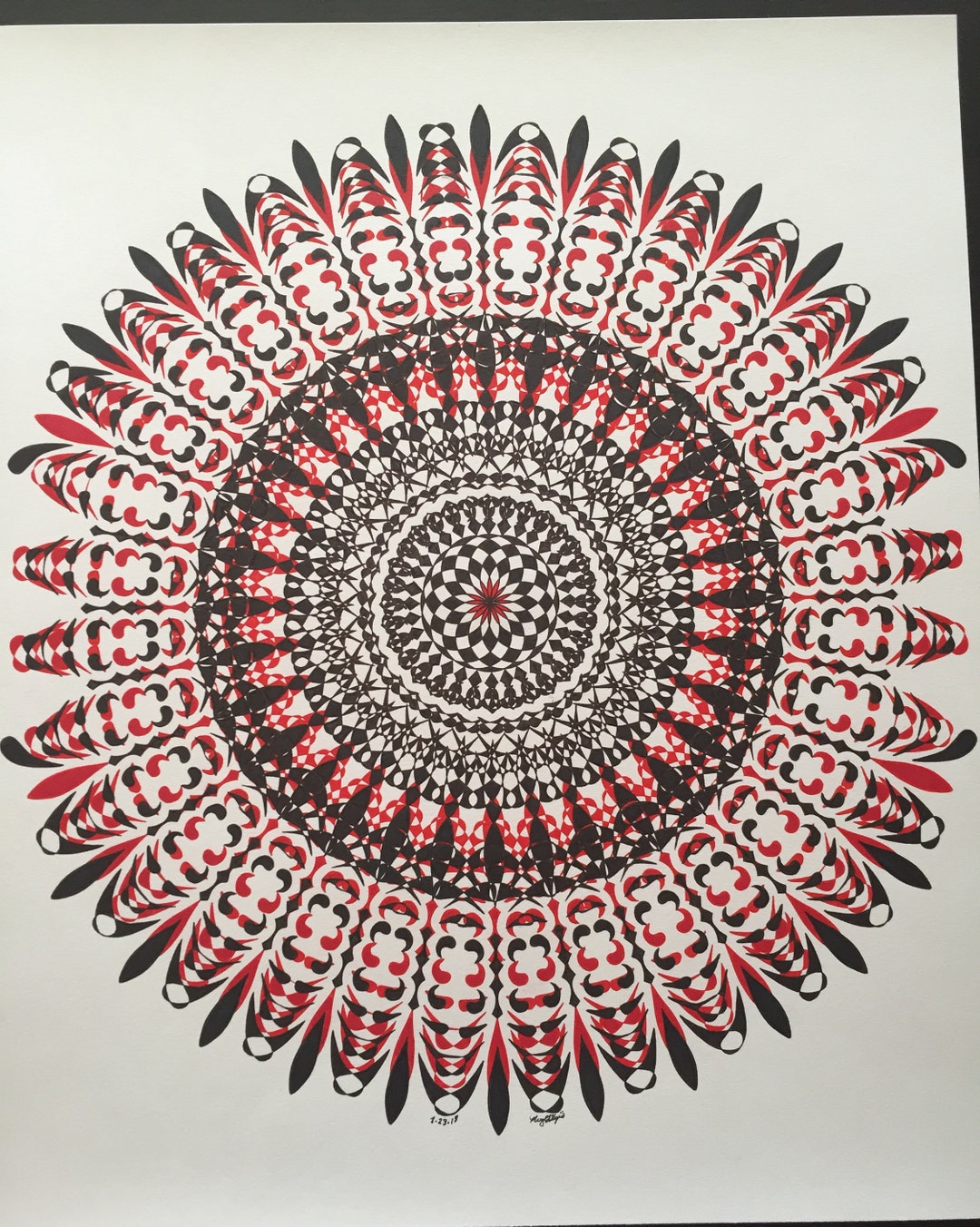 Mandala Art, Original Mandala, Large Mandala, 14 X 17 Wall Art ...