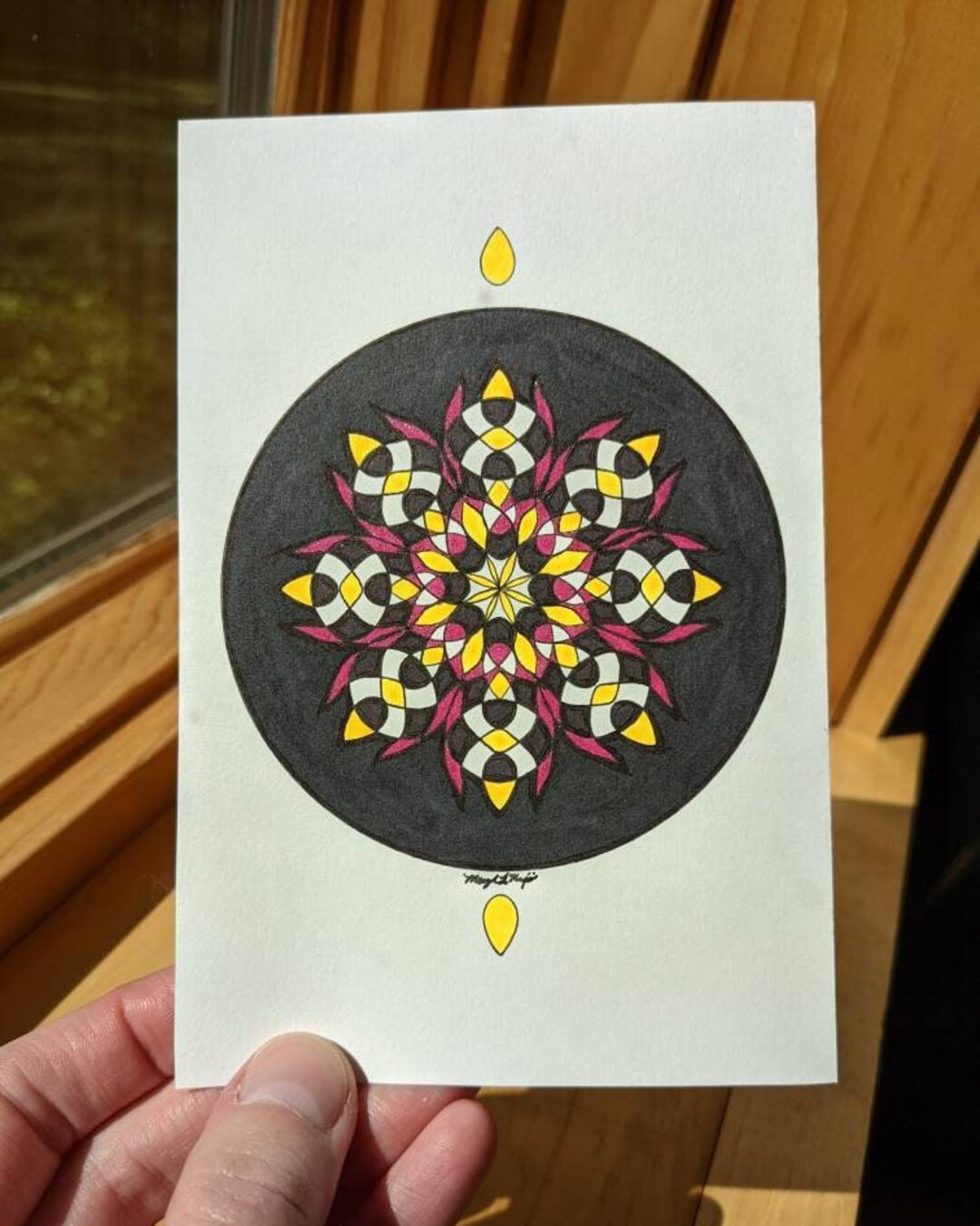 Small Mandala Original Mandala Art Small Art Card Sized - Etsy