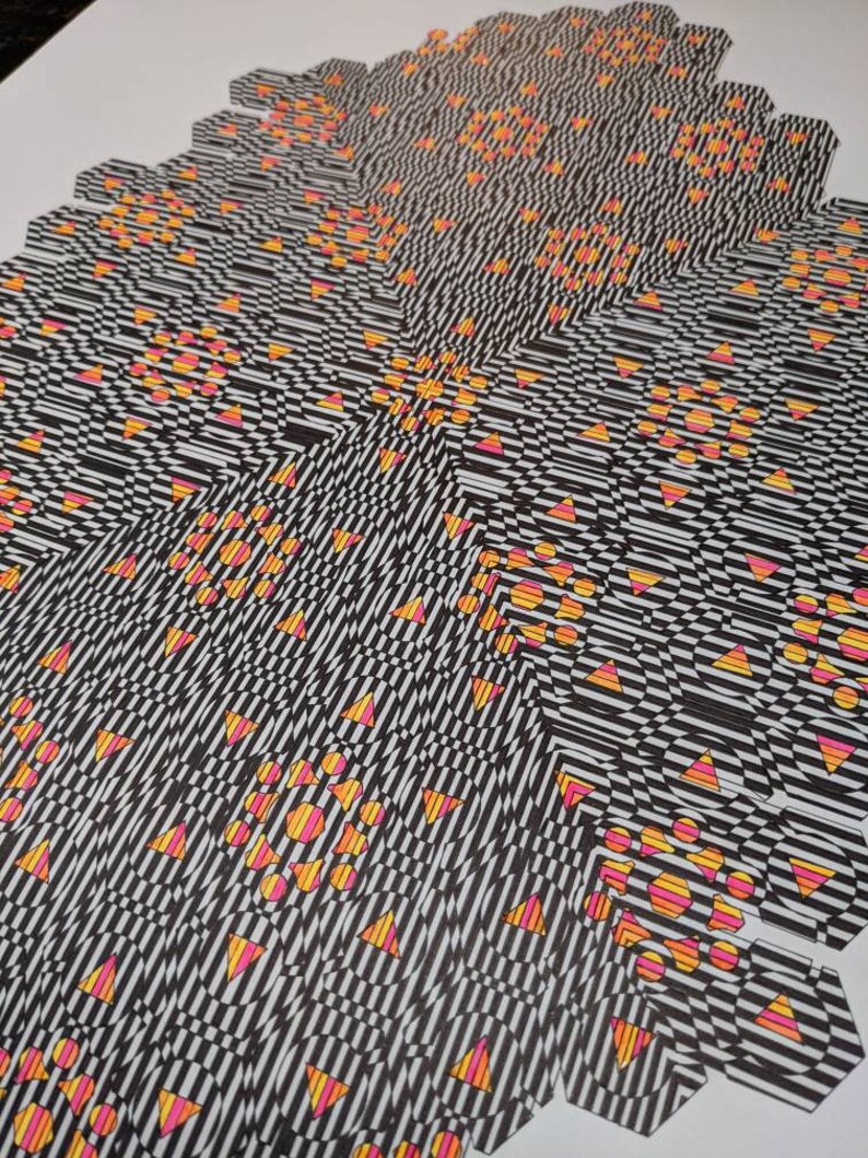 Rainbow Op Art, Rainbow Art, Psychedelic Art, Op Art, Black Light Art ...