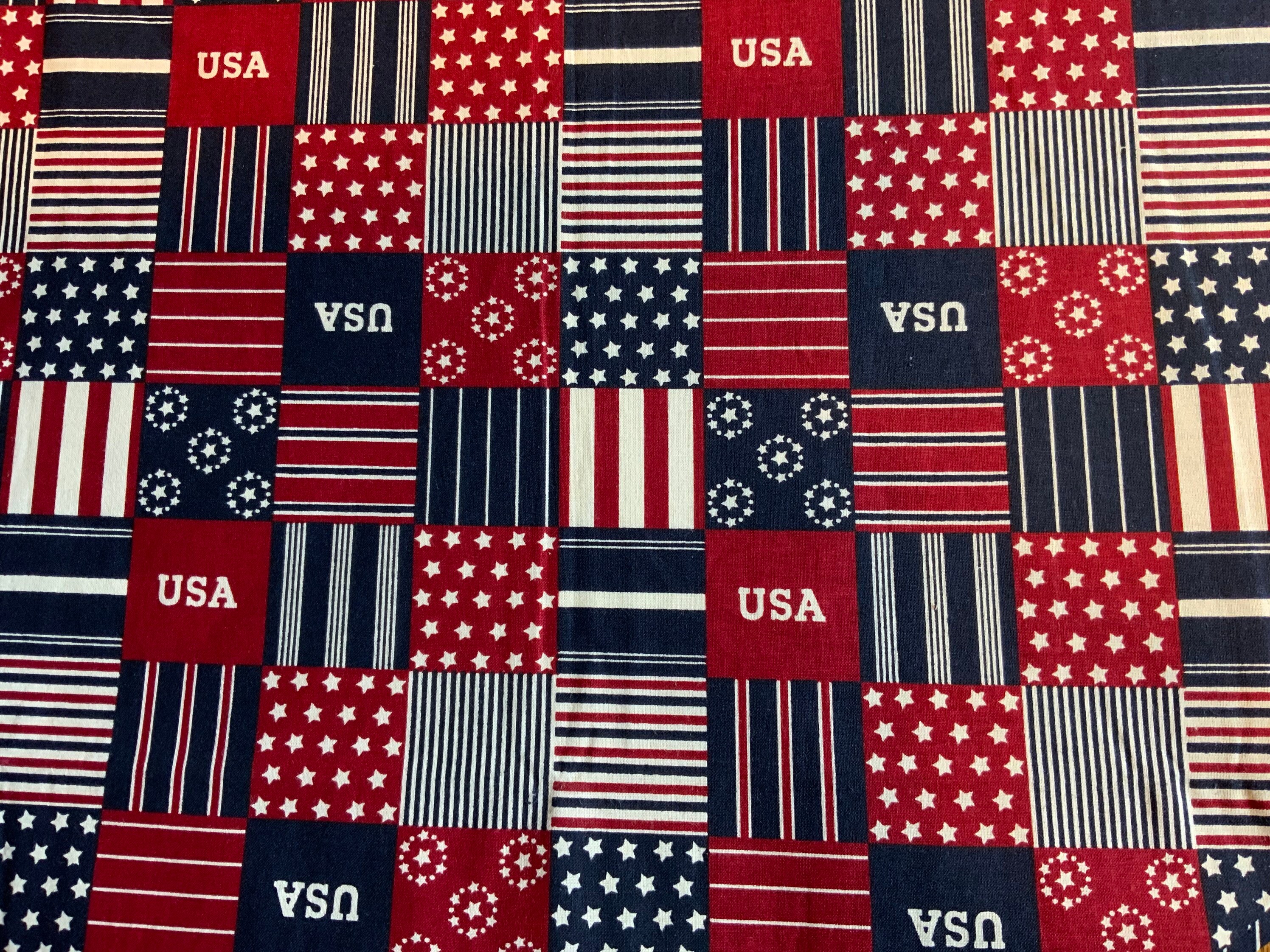 Red, White and Blue Square Placemats. Set of 4. 14” X 20” - Etsy