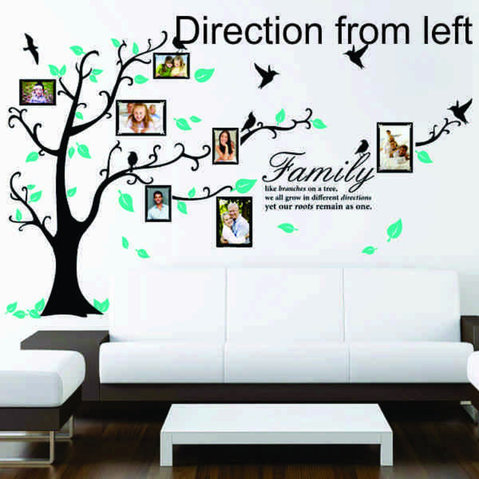 Family Tree Bird Photo Frame Wall Stickers-quotes-artwall - Etsy