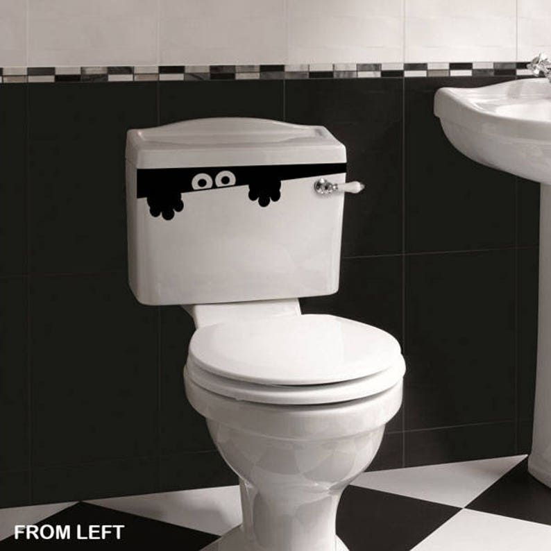 Toilet Monster Bathroom Decal Funny Vinyl Wall Sticker - Etsy UK