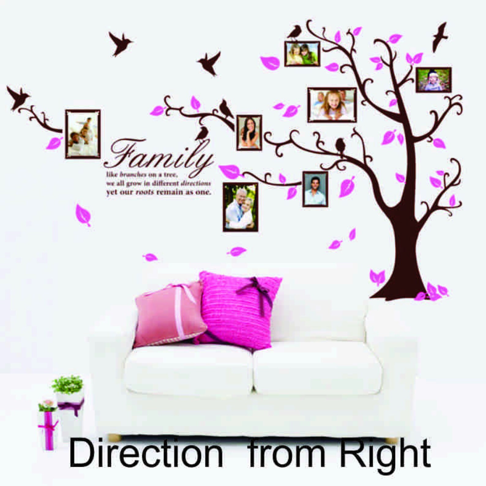 Family Tree Bird Photo Frame Wall Stickers-quotes-artwall - Etsy