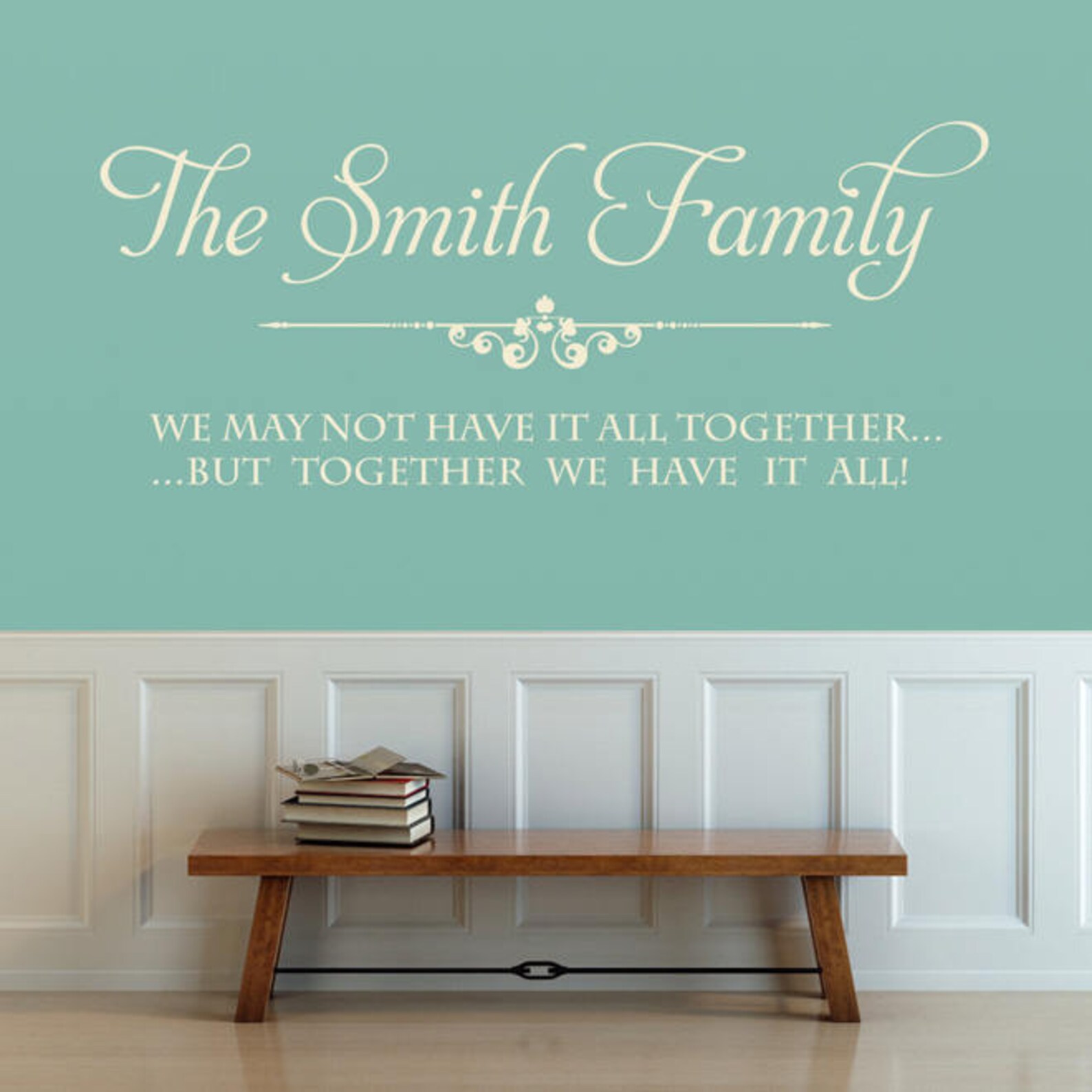 Personalised Family Name Large Wall Stickers Art Quotes Bedroom Decals ...