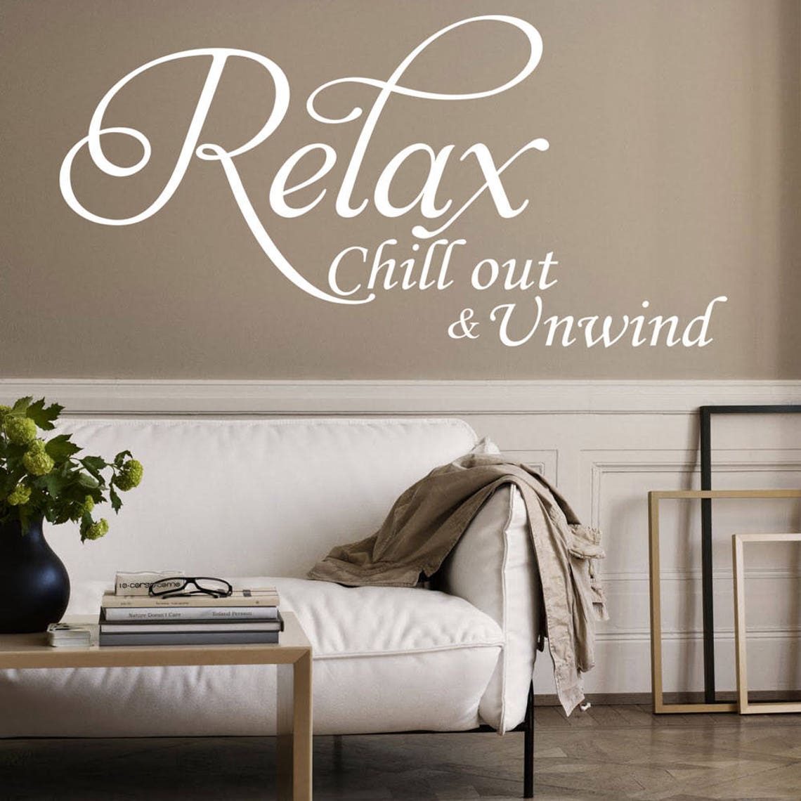 Relax Vinyl Art Wall Decal Vinyl Sticker Large Modern Quote Home ...