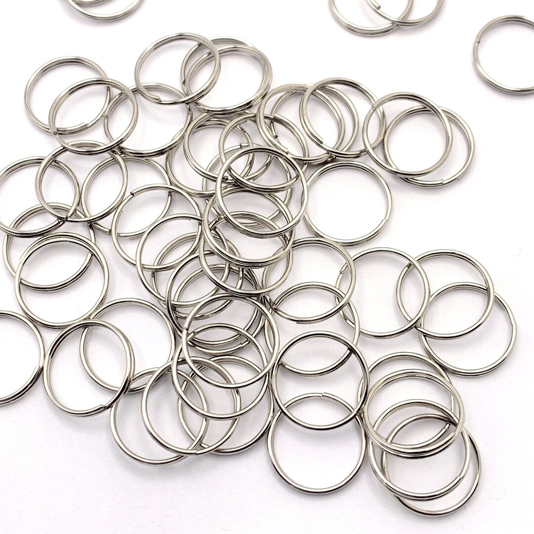 100/200pcs 12mm 19 Gauge Split Rings, Silver Bulk Pack Jewelry Findings ...