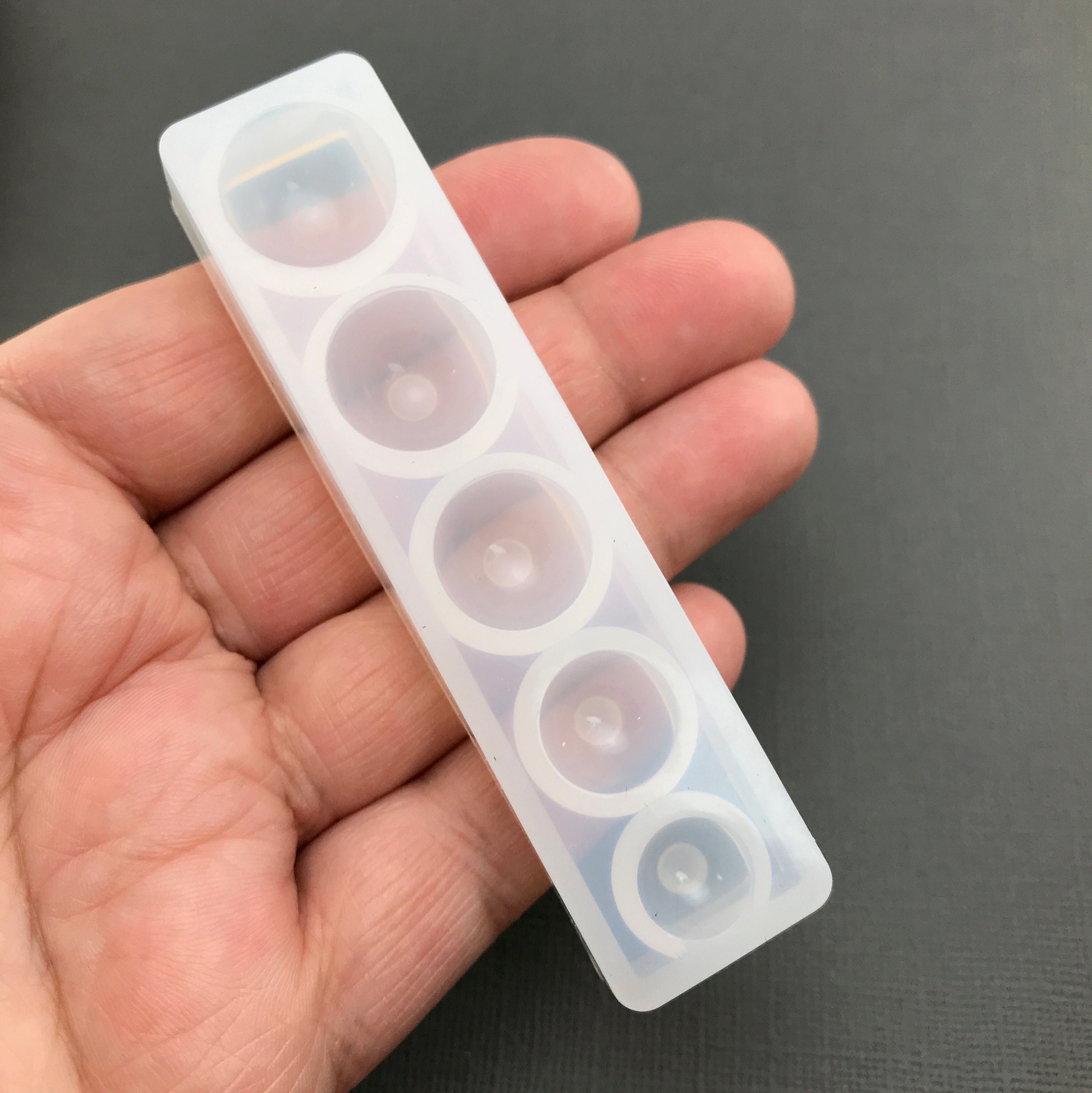 2 Pack Half Rounds Clear Silicone Mold for Resin Jewelry | Etsy