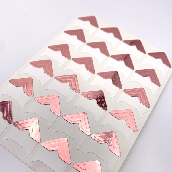 Rose Gold Corner Stickers - Etsy