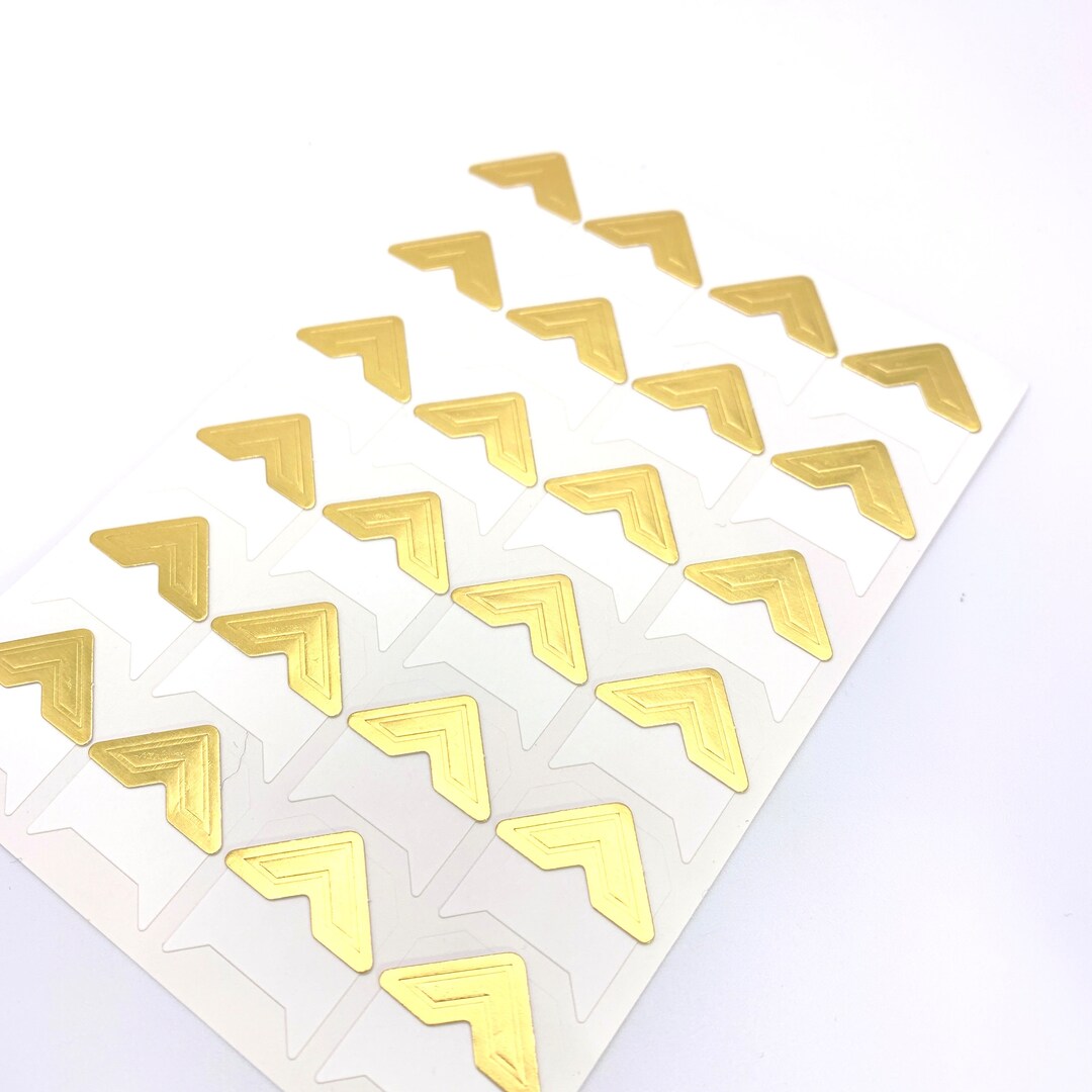 48/96pcs Golden Photo Corner Stickers for Photo Albums, Scrapbooking ...