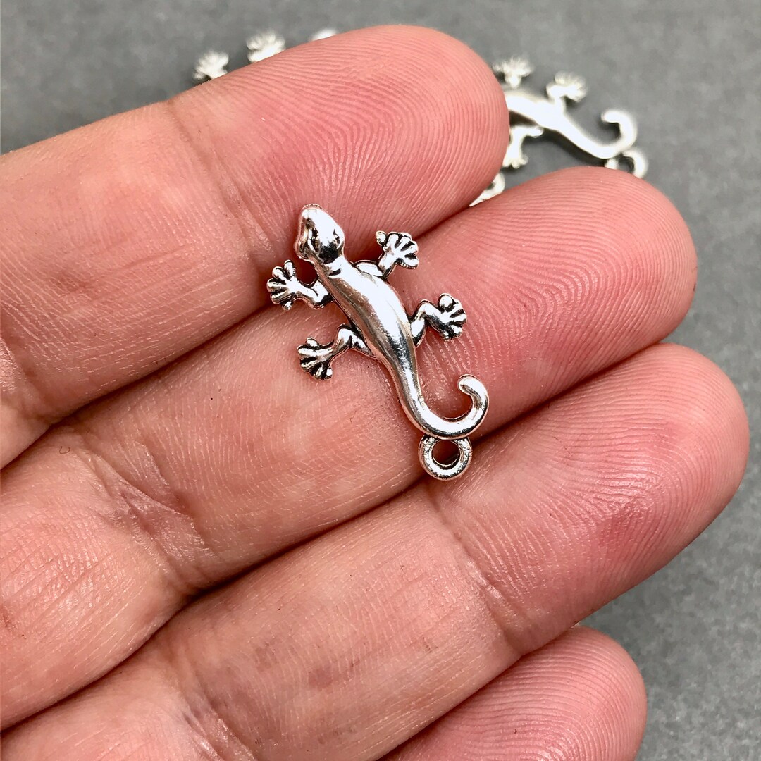 8/16pcs Lizard Gecko Jewelry Pendant Charms, 23mm, for Jewelry Making ...