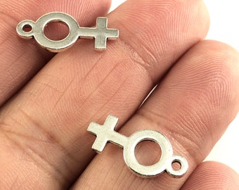 40pcs Female Symbol Charms Silver Tone Gender Charm Pendant - Etsy