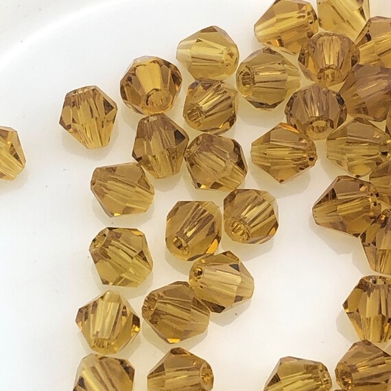 100/200pcs 4mm Orange Glass Bicone Beads Bulk Pack Beads - Etsy