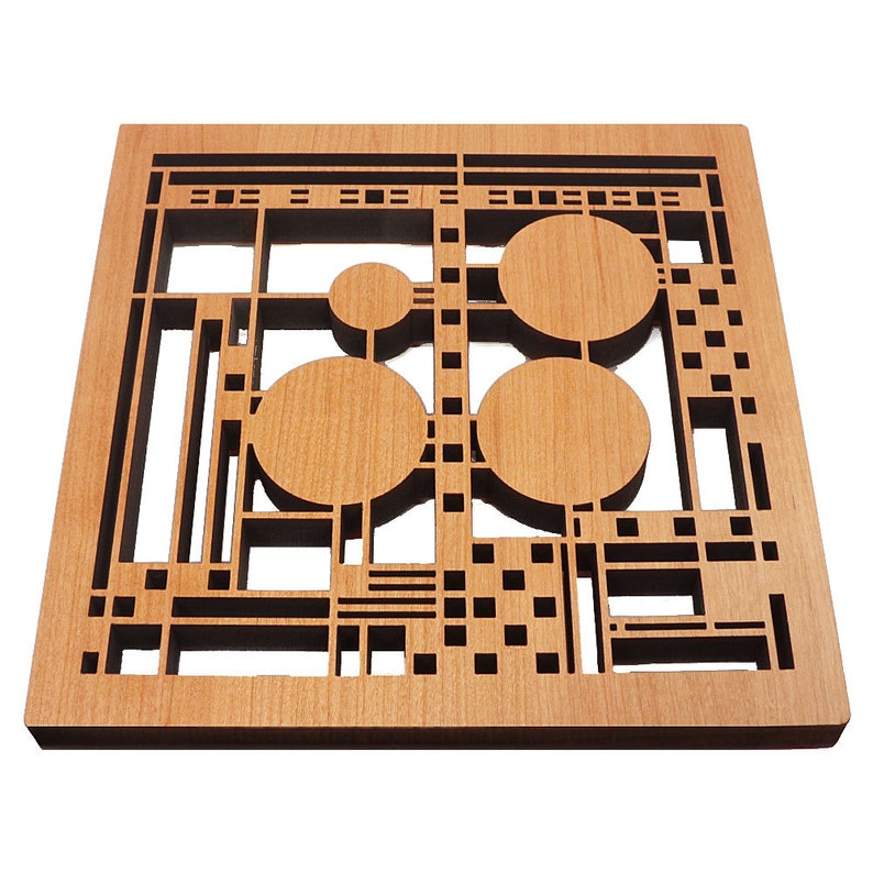 Frank Lloyd Wright Coonley Playhouse Laser Cut Wood Trivet - Etsy