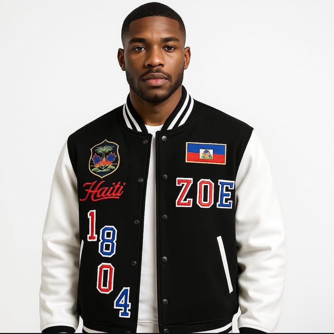 Haiti Flag Patch Varsity Jacket – Embroidered Heritage Style - Etsy