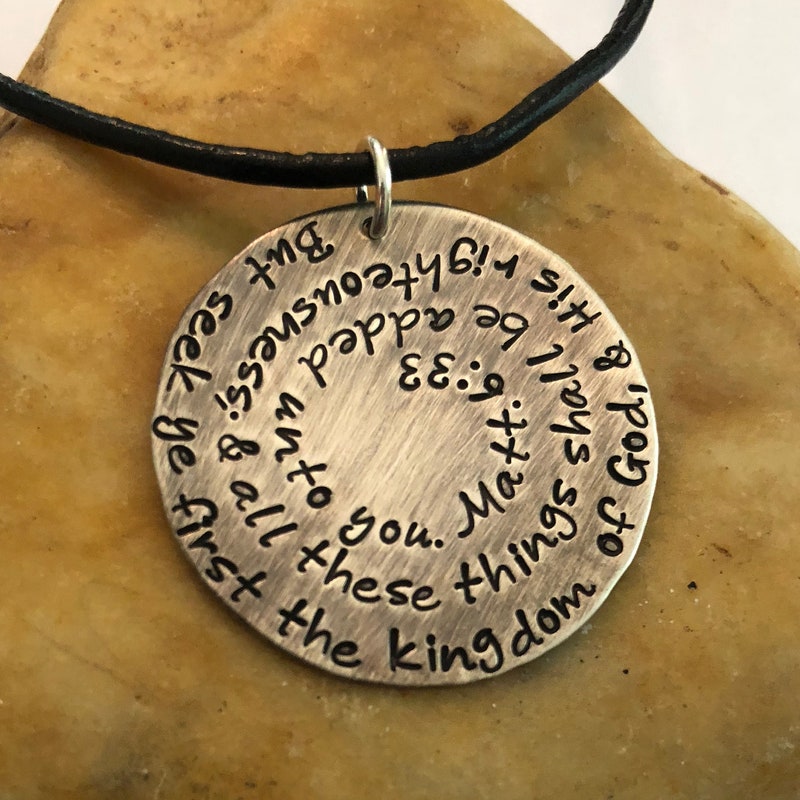 Bible Verse Necklace - Etsy