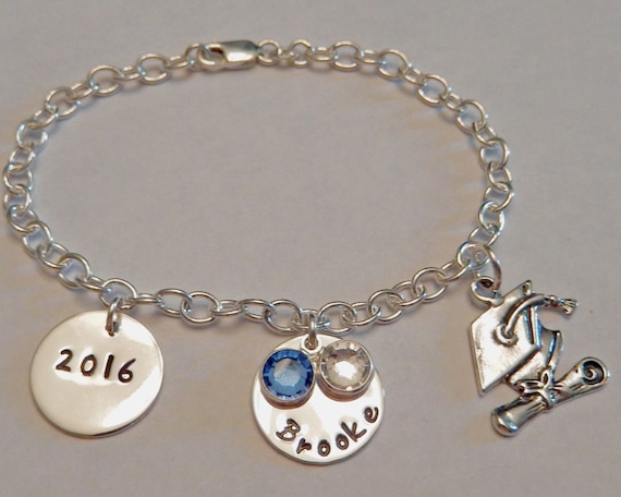Sterling silver graduation bracelet store