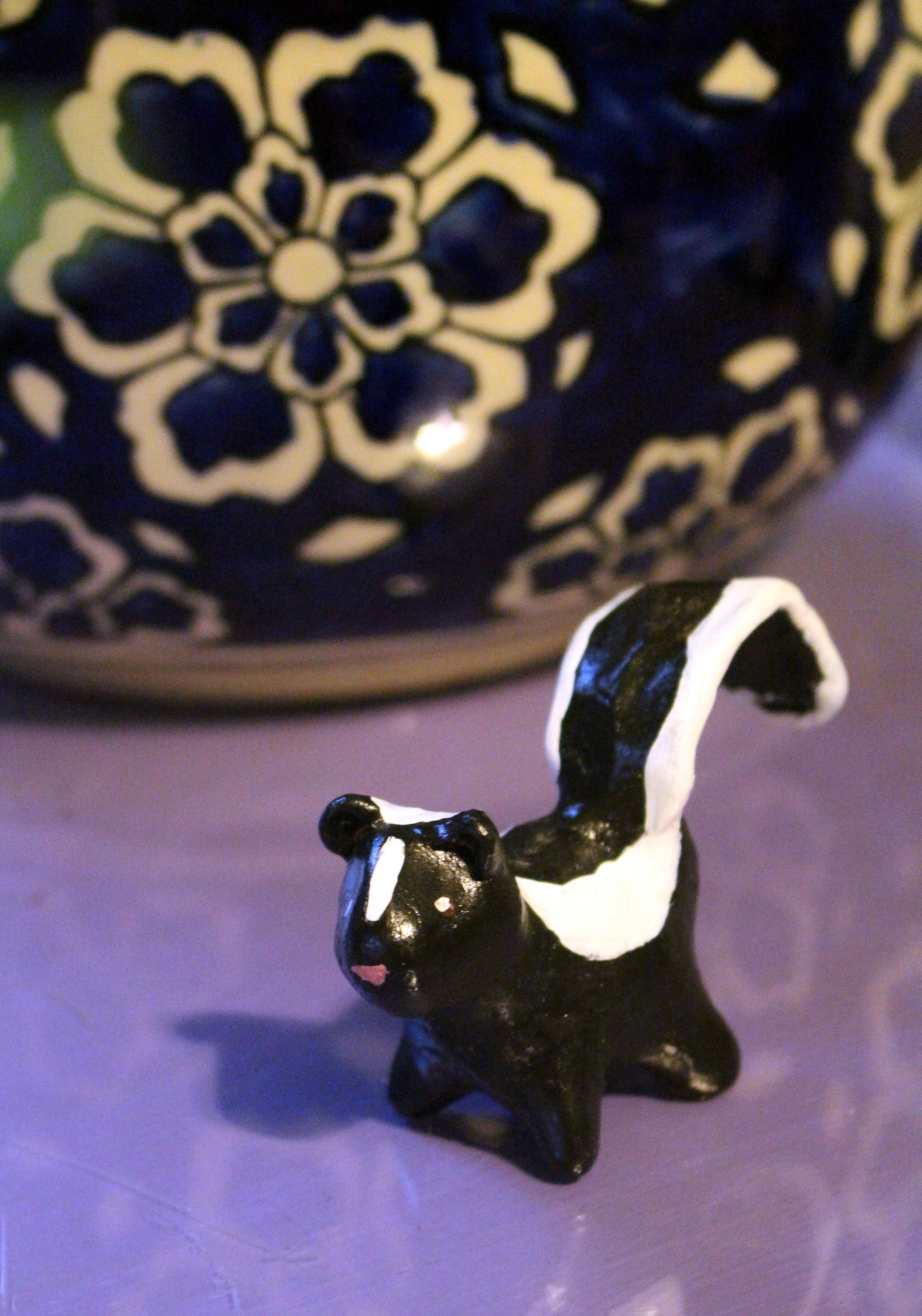 Miniature Skunk Sculpture Skunk Figurine Skunk Miniature Small Ceramic ...