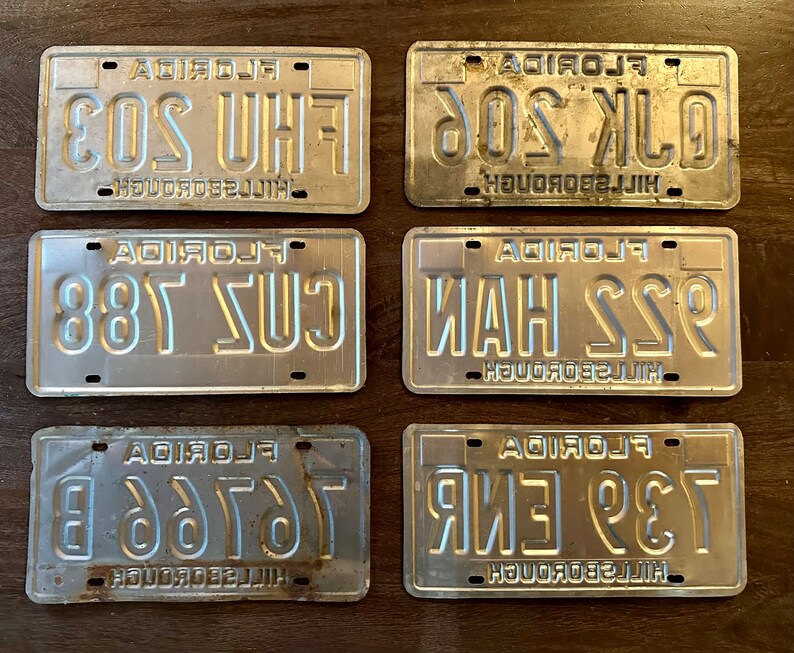 Florida- Hillsborough License Plates 1980’s - Etsy