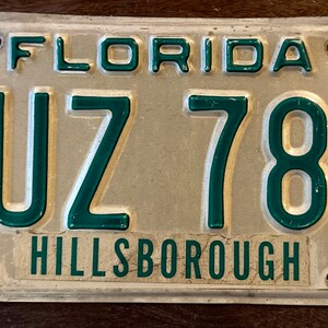 Florida- Hillsborough License Plates 1980’s - Etsy