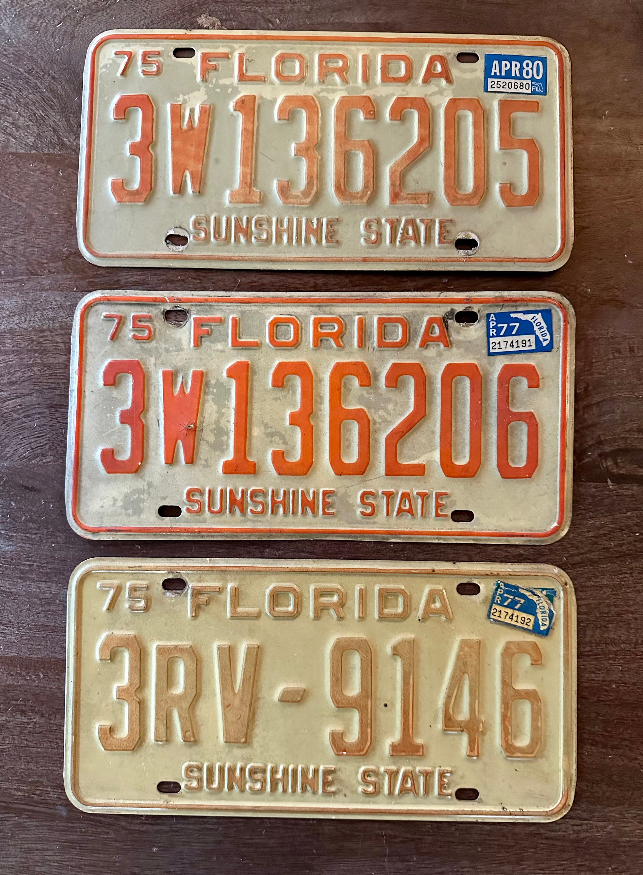 1975 Florida License Plates. Florida Plates - Etsy