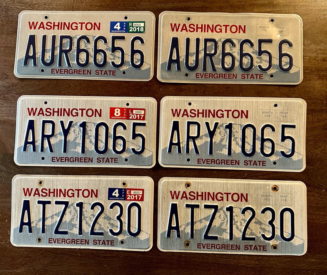Washington State Matching License Plates, Set of License Plates - Etsy