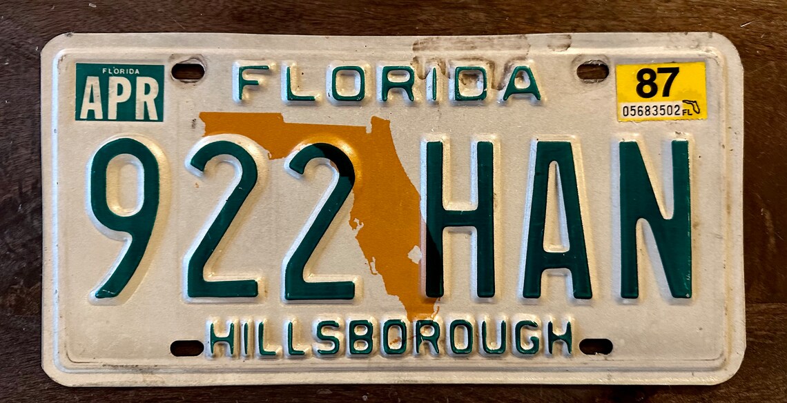 Florida- Hillsborough License Plates 1980’s - Etsy