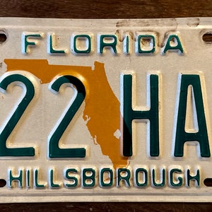 Florida- Hillsborough License Plates 1980’s - Etsy