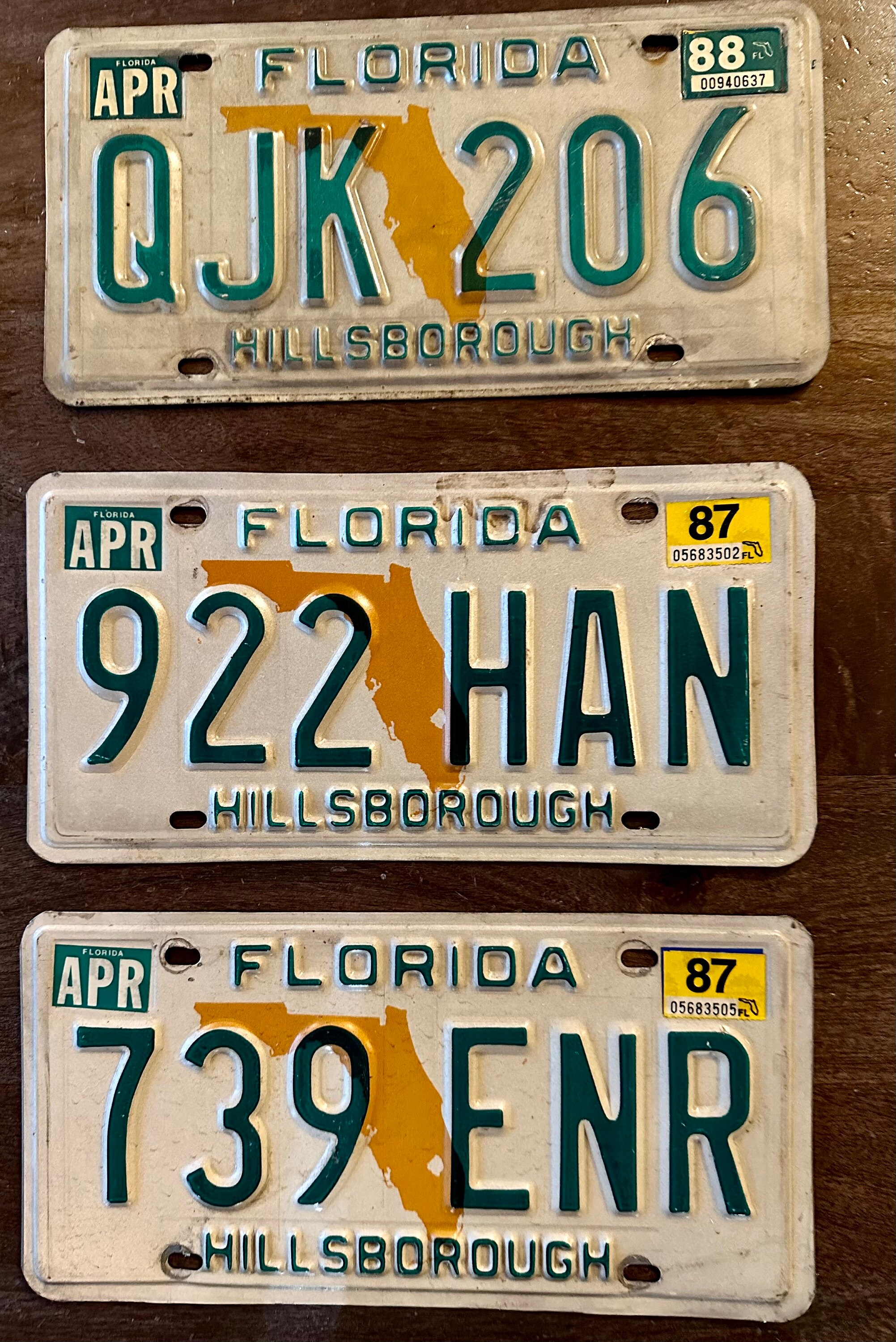 Florida- Hillsborough License Plates 1980’s - Etsy