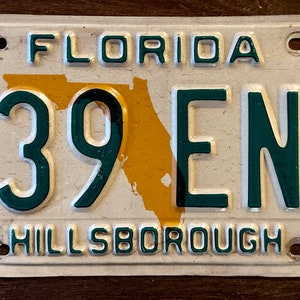 Florida- Hillsborough License Plates 1980’s - Etsy
