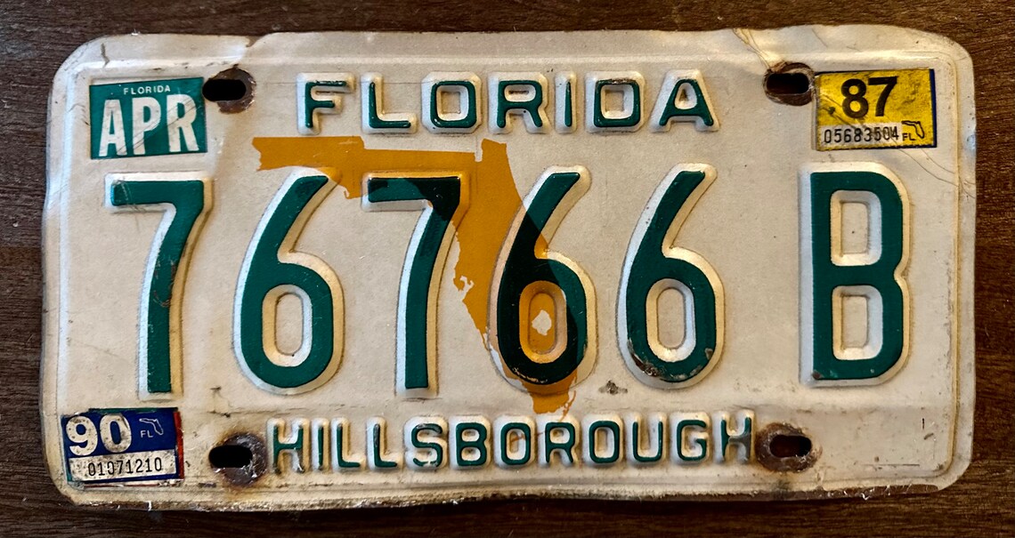 Florida- Hillsborough License Plates 1980’s - Etsy