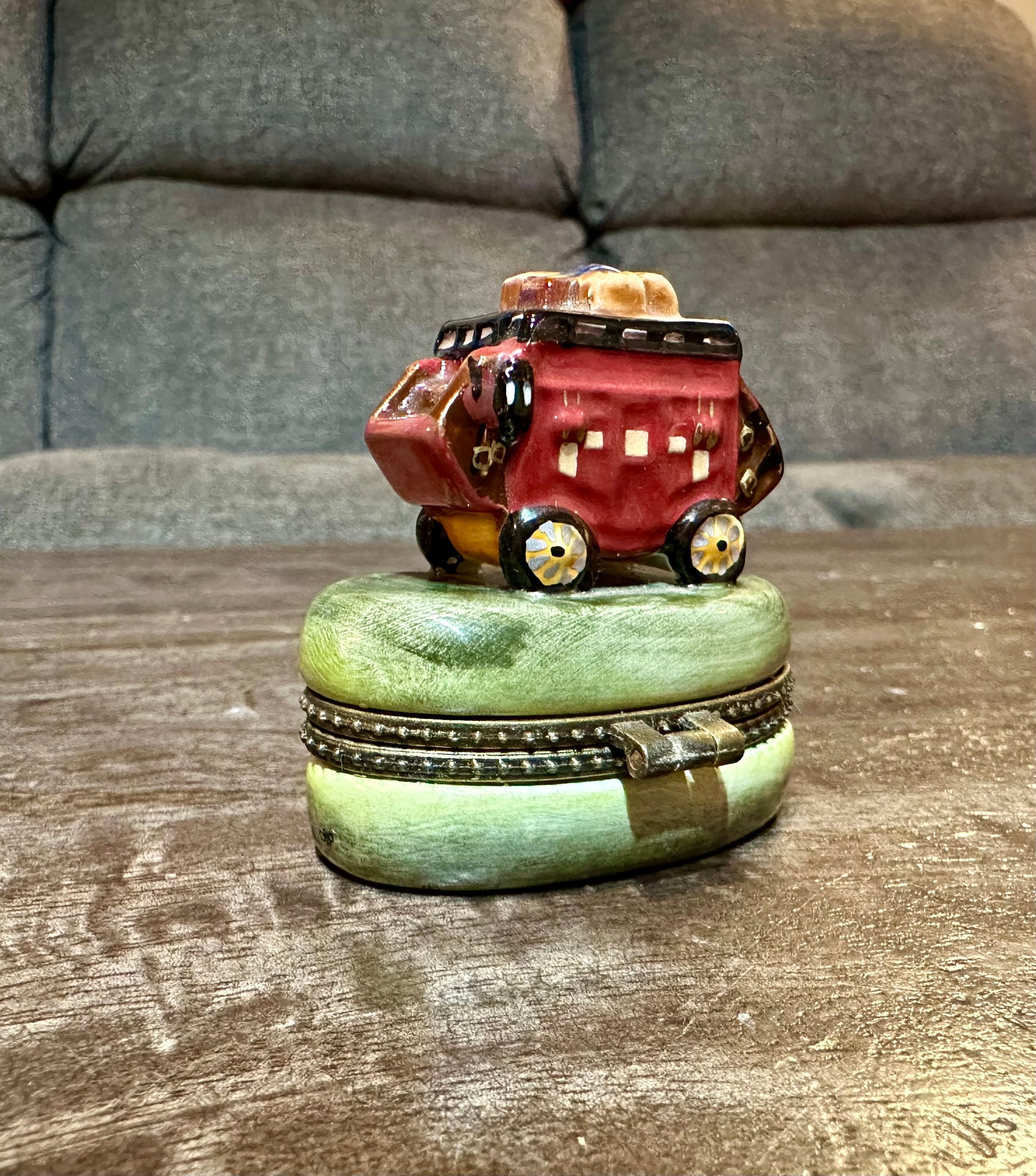 Wells Fargo Bank Stage Coach Porcelain Trinket Box, 2003 - Etsy