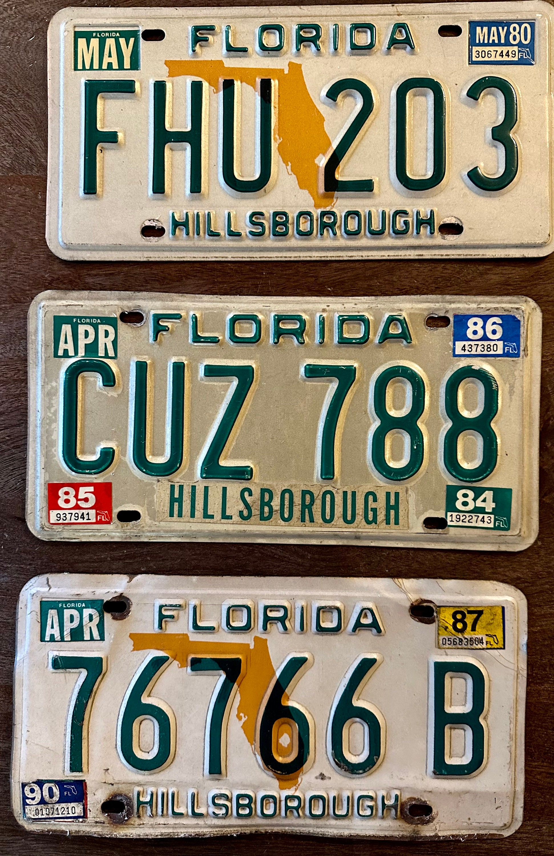 Florida- Hillsborough License Plates 1980’s - Etsy