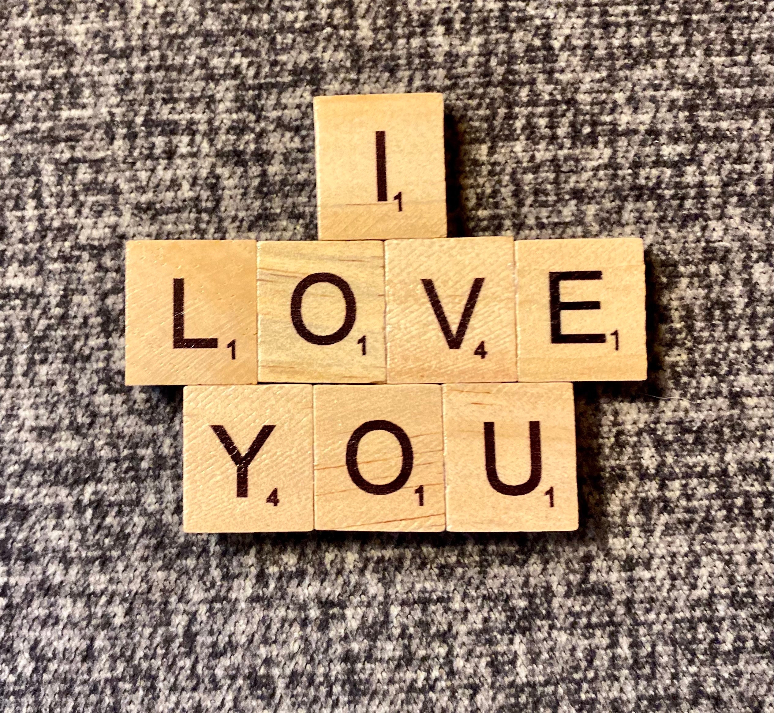 I LOVE YOU Scrabble Tile Magnet - Etsy