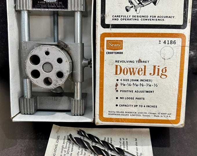 Vintage Revolving Turret Dowel Jig 9-4186 - 1974 Sears Craftsman - Etsy