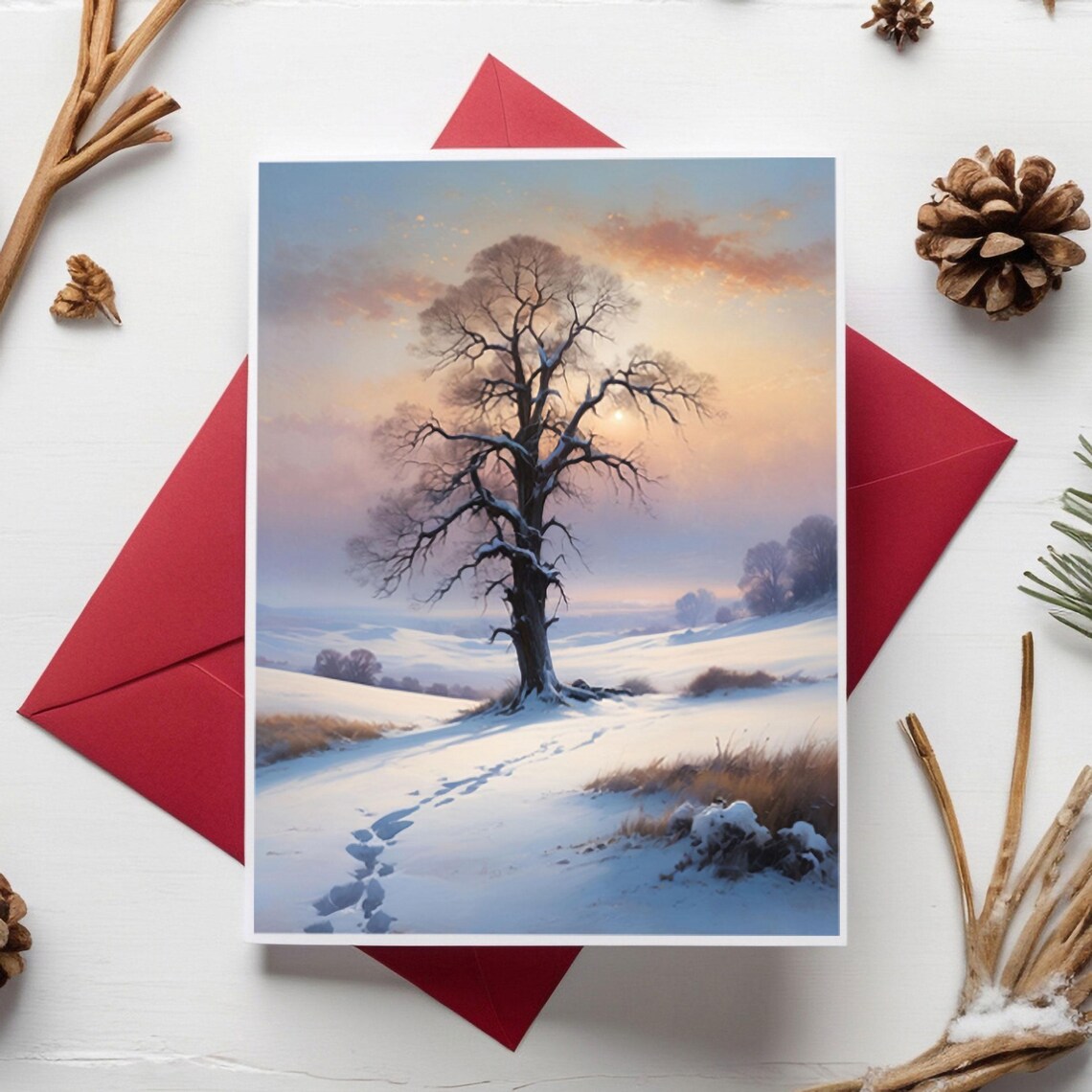 Winter Twilight Landscape Art | Ethereal Winter Collection | Printable ...