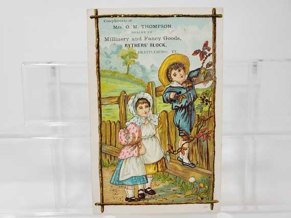 1800's Victorian Era Trade Card Antique Trade Card | Etsy