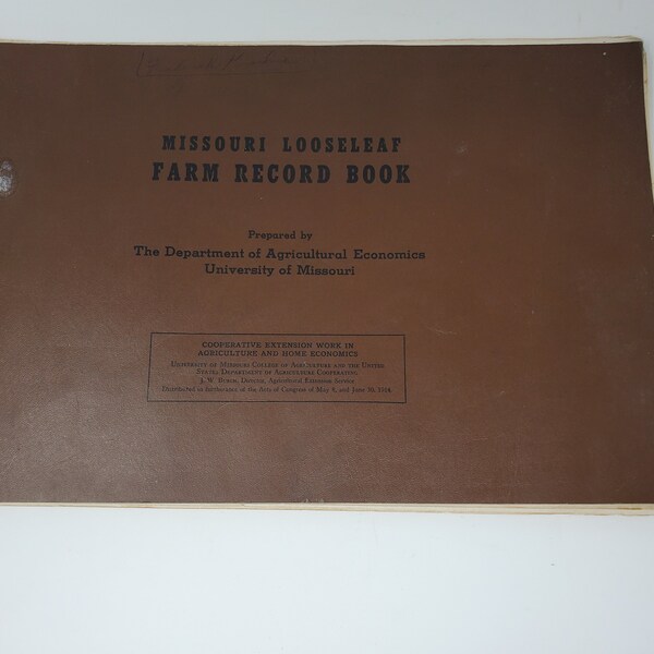 Farm Record Book - Etsy