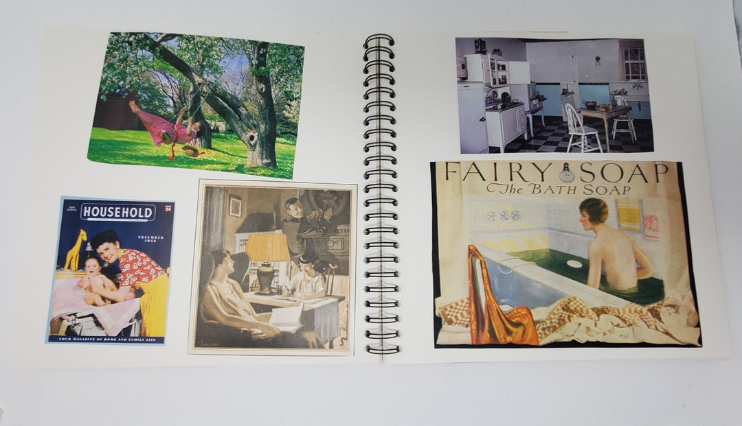 Scrapbook of Vintage Ads, 1918 Through 1970s, With Needlepoint, 'lil ...