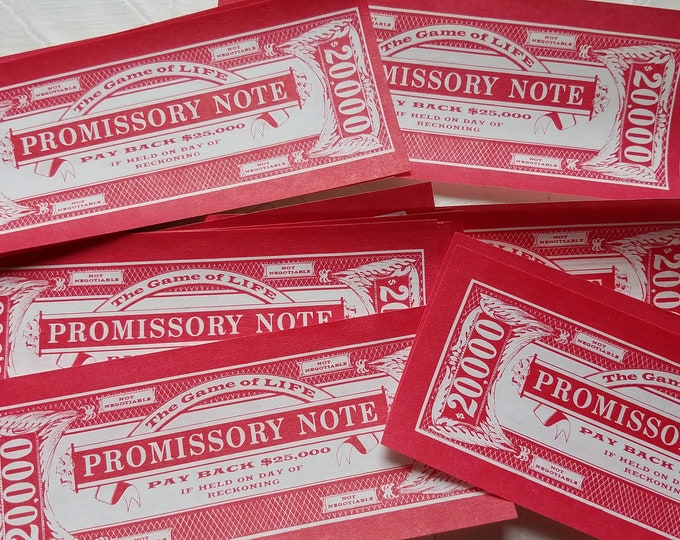 Vintage Life Game Promissory Notes Vintage Game Ephemera Junk Journal ...