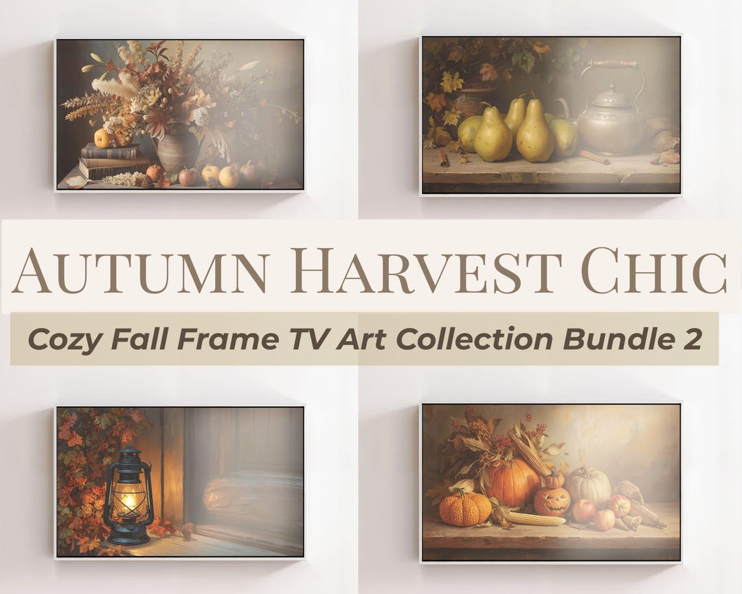 Autumn Harvest Chic | Cozy Fall Frame TV Art Set of 10 (bundle #2 ...