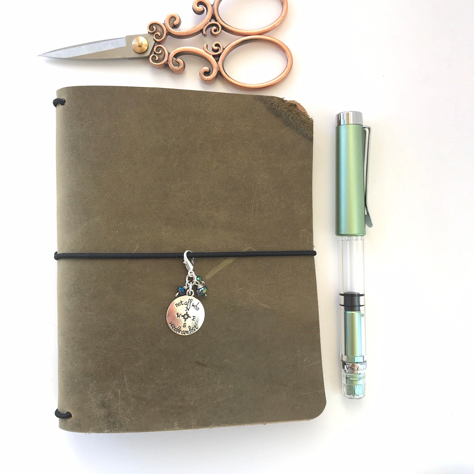 Wanderer travelers notebook charm Planner charm Travelers | Etsy